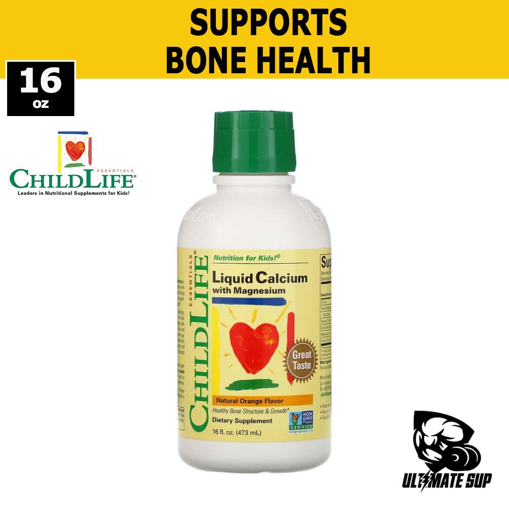 ChildLife, Liquid Calcium with Magnesium, Natural Orange Flavor ...