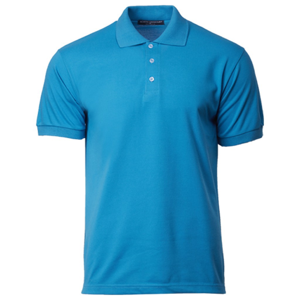 North Harbour Unisex Soft-Touch Plain Polo Tee - Sky / Sapphire ...