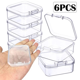 [Featured] 6 Pcs / Set 4.3*4.3CM Mini Clear Plastic Small Box / Fashion ...