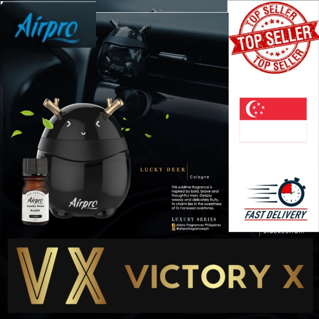 READY STOCK! 🇸🇬 Seller🇸🇬 Airpro Lucky Deer Air Freshener Car Perfume ...