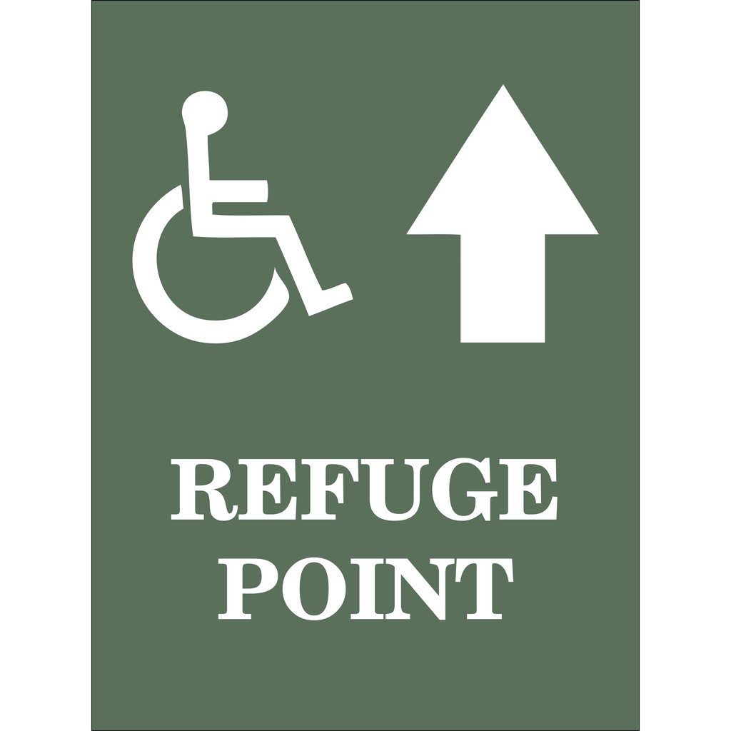 REFUGE POINT SIGN 30CM X 40CM X 1.0MM RIGID PVC SIGN. | Shopee Singapore