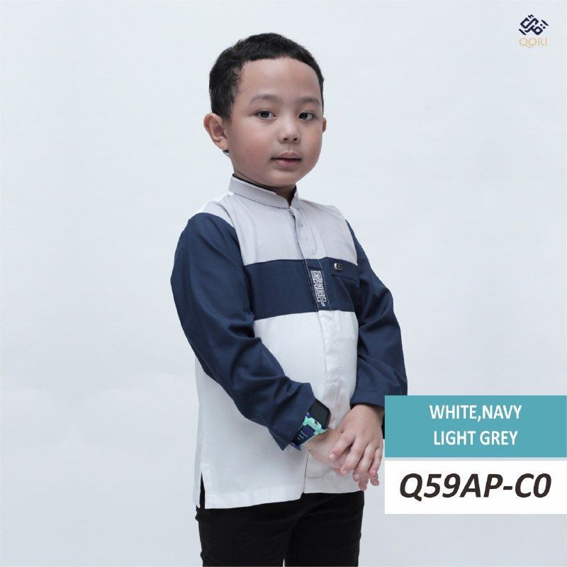 Qori Apparel - Children's cocoa shirt Q59 (Long sleeves) | Shopee Singapore