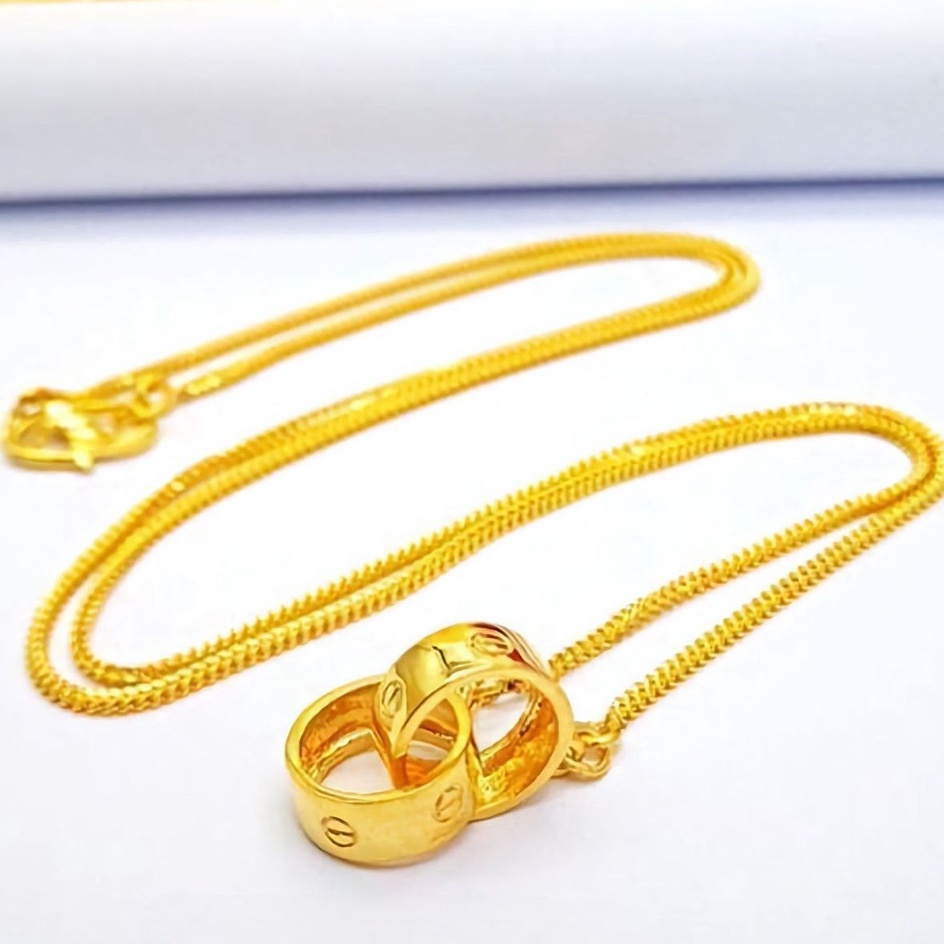 COP 916 PERSIS EMAS KOREA RANTAI LEHER ( NECKLACE ) | Shopee Singapore