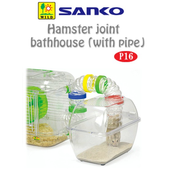 P16 Hamster joint bathhouse (with pipe) | Shopee Singapore