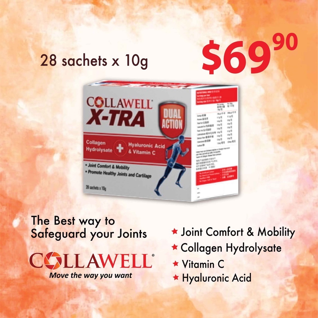 Collawell X-tra (JOINTCARE) [Collagen Hydrolysate + Hyaluronic Acid ...