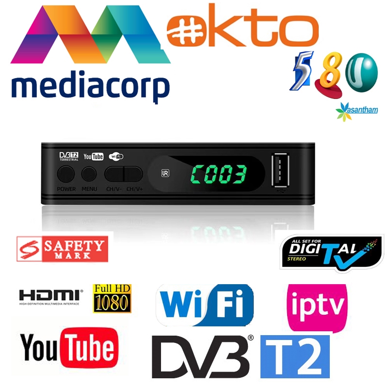 Ready Stock--->HD Mediacorp Box Tv Receiver Tuner Dvb T2 FreeView TV ...