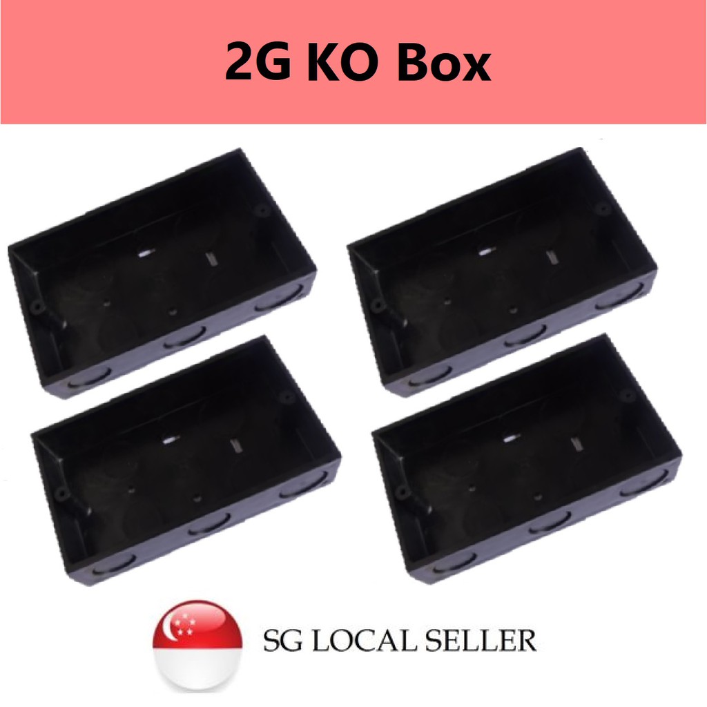 [Bundle of 4] 1Gang 2Gang Switch Socket Surface Mounting Box Partition ...