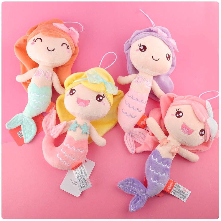 Mermaid Princess Stuffed Animal Cute Fairy Tale Mermaid Fish Plush Toys ...