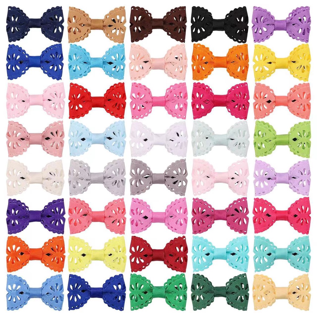 Exquisite Hollow Craft Hair Clip Bow Laser Cut Bow Solid Basic Hair ...