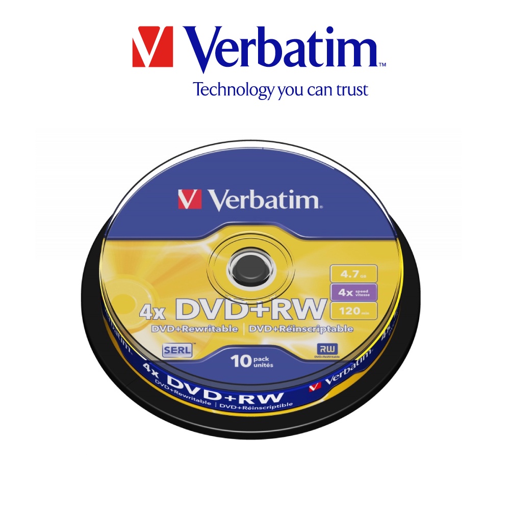 Verbatim DVD+RW 4.7GB 4X 5pk JC ( 43229 ) 4X 10pk Spindle ( 43488 ...