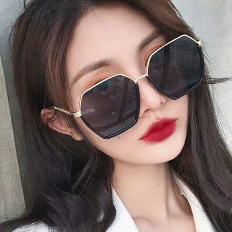Polygon fashion women's glasses UV-proof shooting walking glasses ...