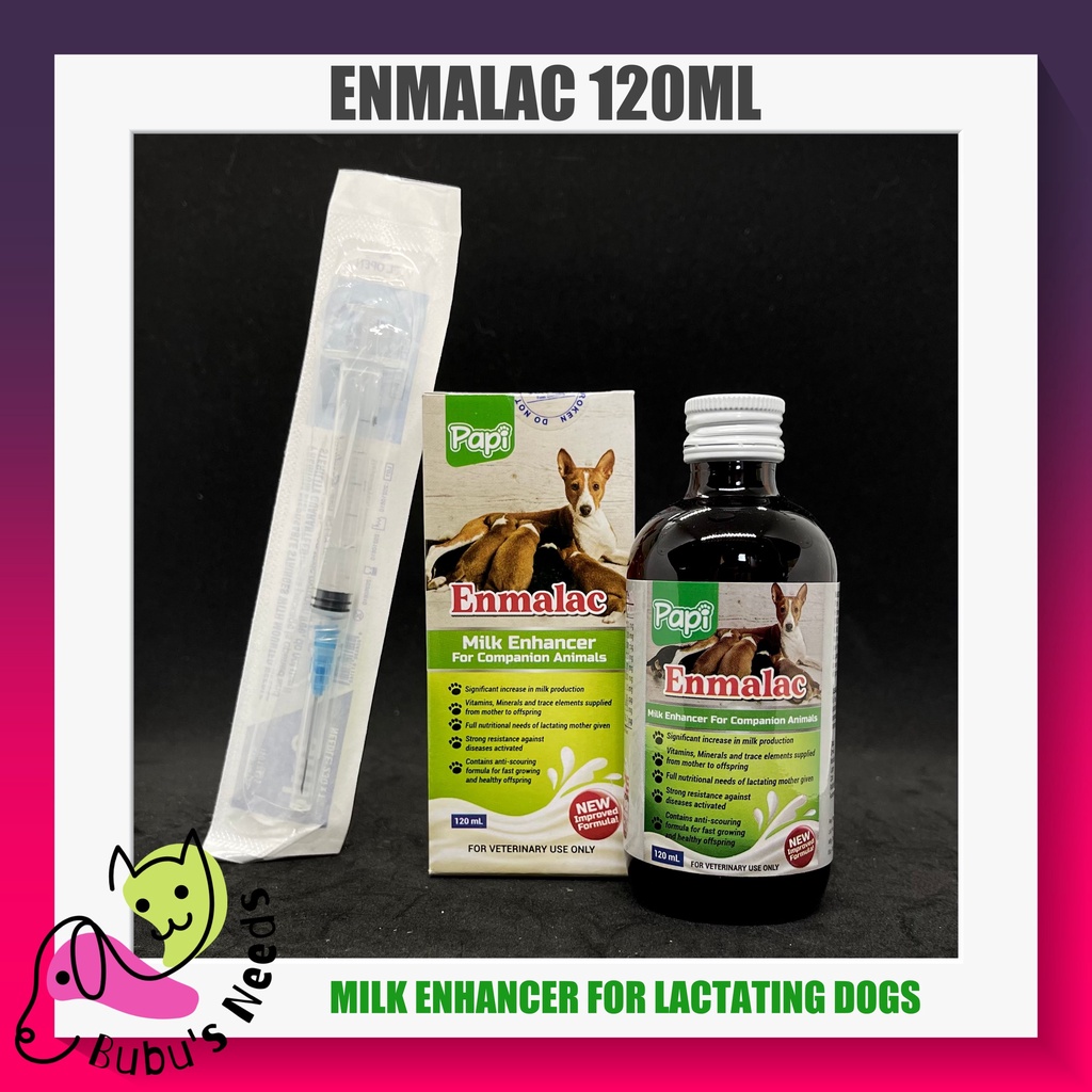 Papi ENMALAC - Milk Enhancer for Lactating Dogs 120 mL WITH FREE ...