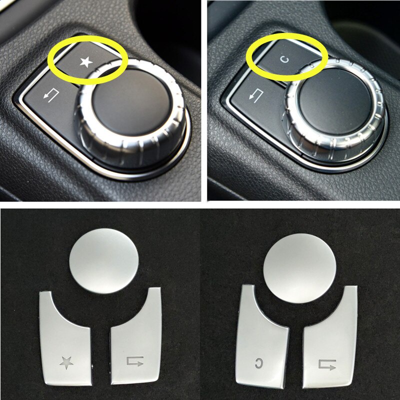 Car Console Multimedia Knob Switch Button Cover Sticker Fit For ...