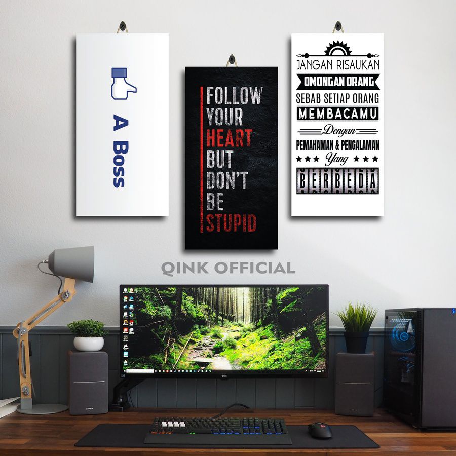 HIASAN DINDING 21-40 KITCHEN WALL POSTER QUOTES ENJOY LIFE 15X30 MSYDG ...