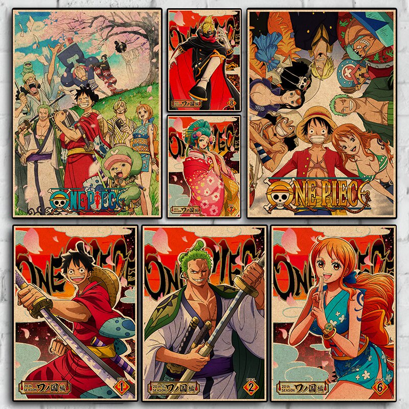 Japanese classic hot blooded cartoon One Piece cover poster, family ...