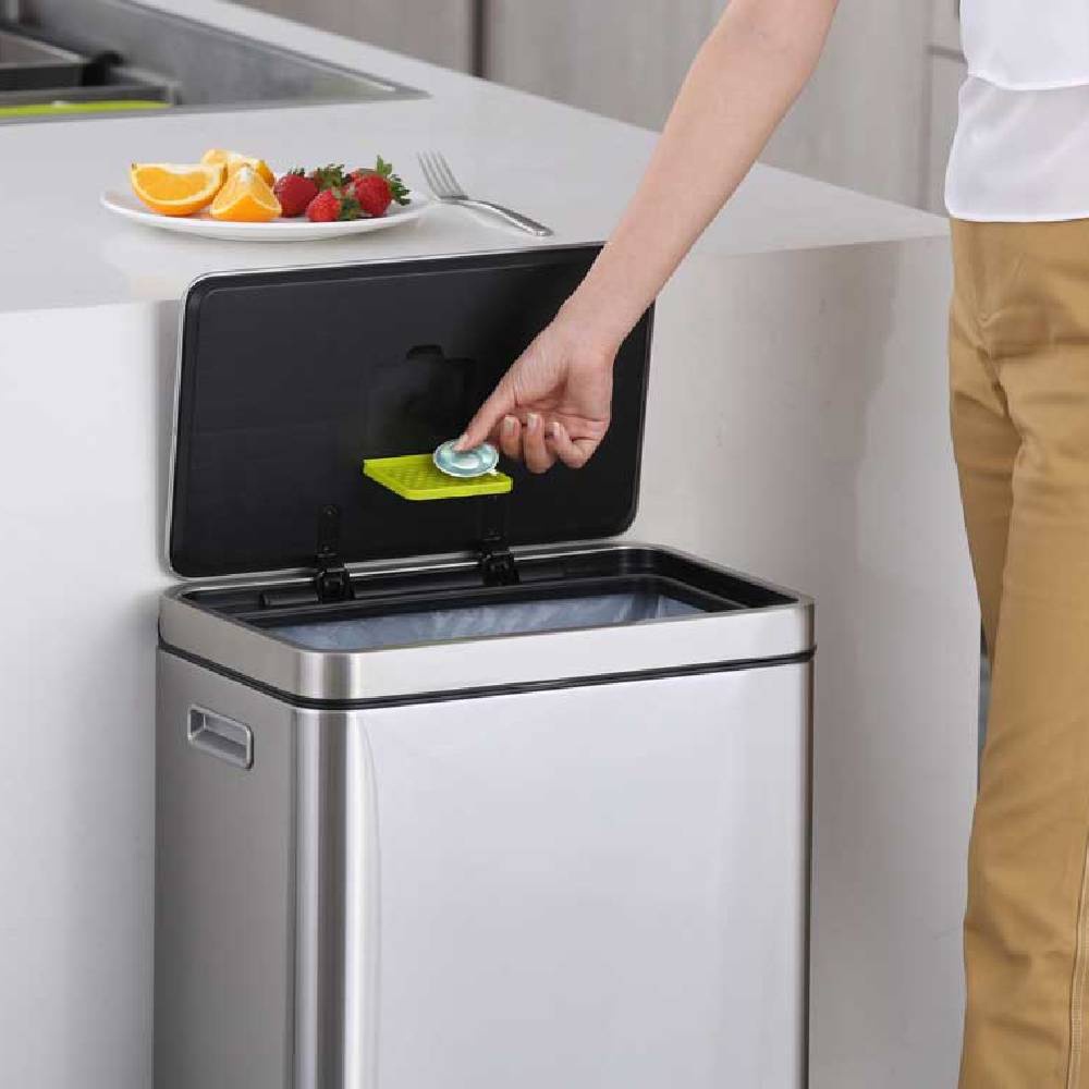 Eko X-Cube Stainless Steel Rectangle Step Bin With Soft Closing Lid 20L | Shopee Singapore