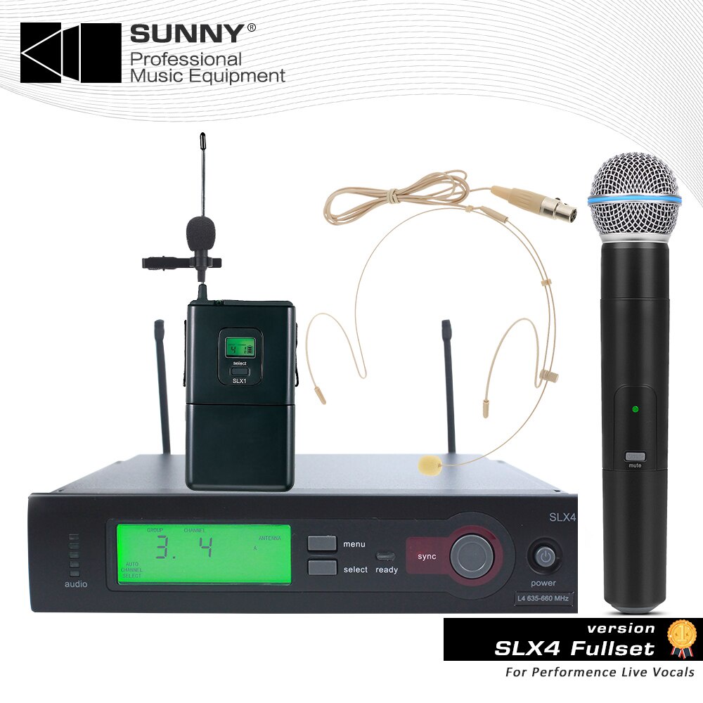 Top quality SLX4 SLX24/BETA58 SLX24/SM58 professional Wireless UHF ...