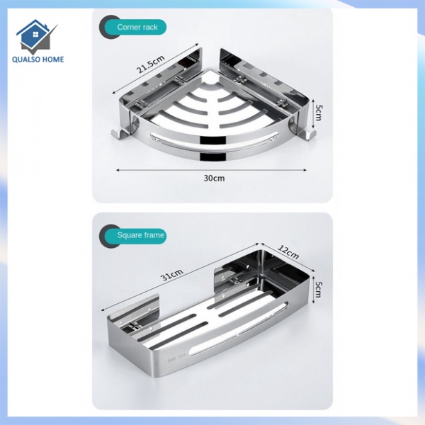 【SG STOCK】Toilet rack 304 stainless steel tripod bathroom corner rack ...
