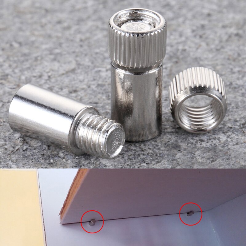 Myhomera 50 set Shelf Support Solid Pin Stud Pegs Nut Screw Sets ...