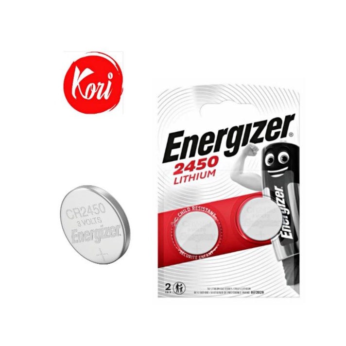 ENERGIZER Lithium 2450 CR2450 BL2 3V Battery Button Cell Coin Battery ...