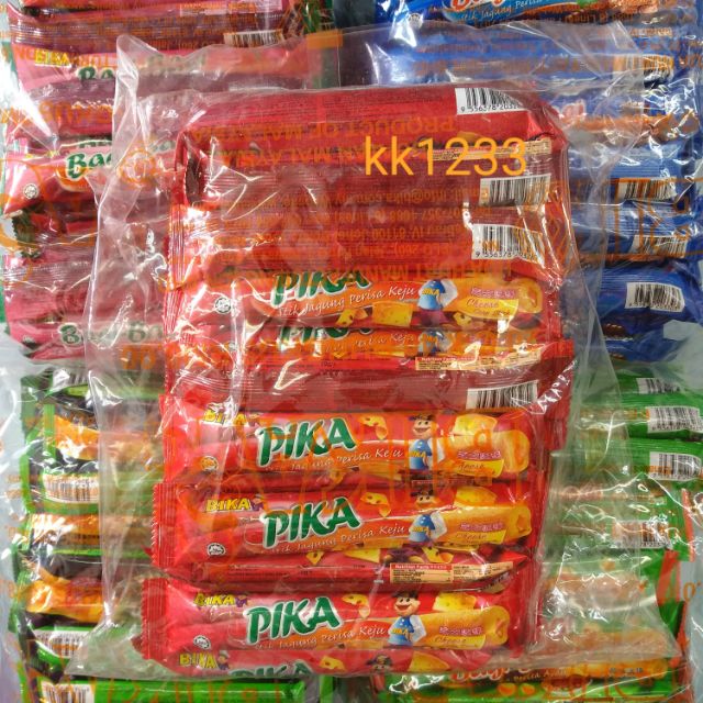 Bika Pika Bagi Bagi 10g x 40pcs (Chicken, Chocolate, Cheese, Seaweed ...