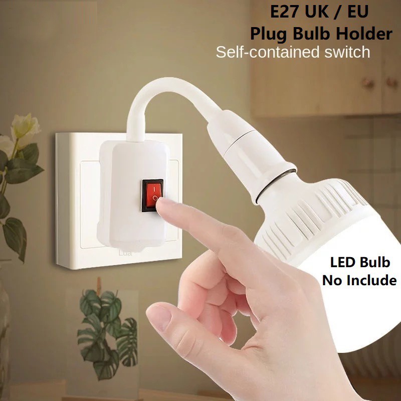 25cm E27 Screw Socket In-line Lamp Holder / 110-220V E27 Light Adapter ...