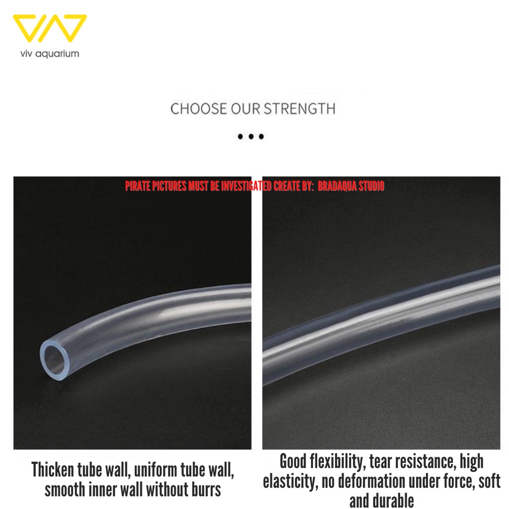 VIV Aquarium Hose Water Pipe Clear Hose High Quality 9/12mm, 12/16mm ...