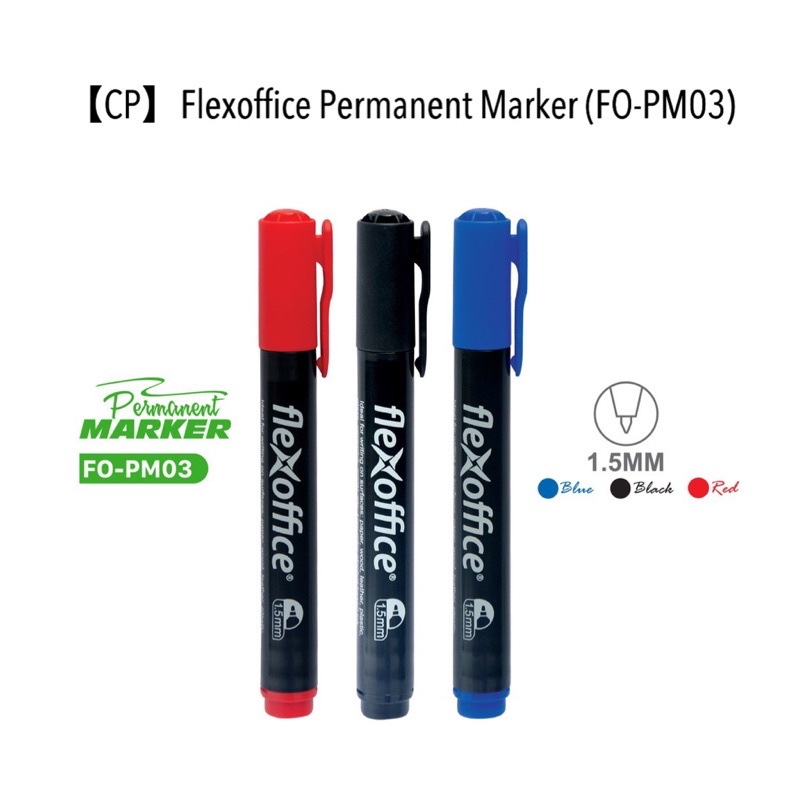 Flexoffice Permanent Marker (FO-PM03) | Shopee Singapore