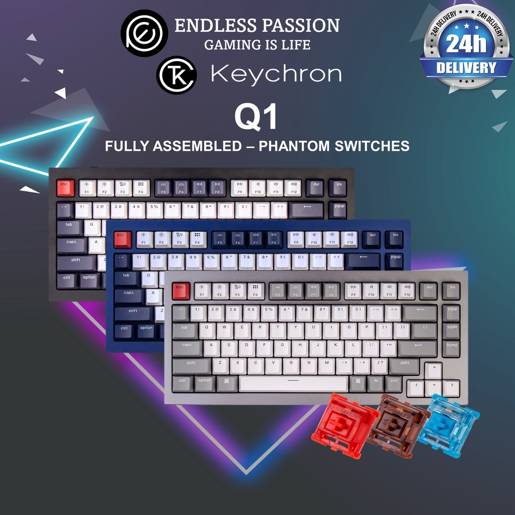 Keychron Q1 75% Wired Custom Mechanical Keyboard - Fully Assembled ...