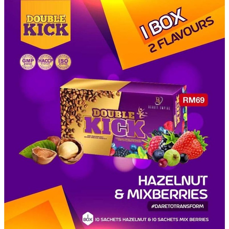Double Kick 20 sachet (Hazelnut / Mixberry) | Shopee Singapore