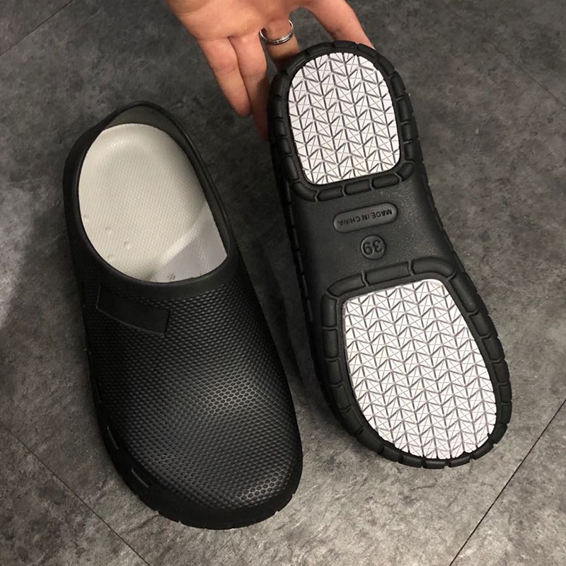 Men Women Chef Shoes Kitchen Non Slip Safety Shoes Oil-proof Slip-Ons ...