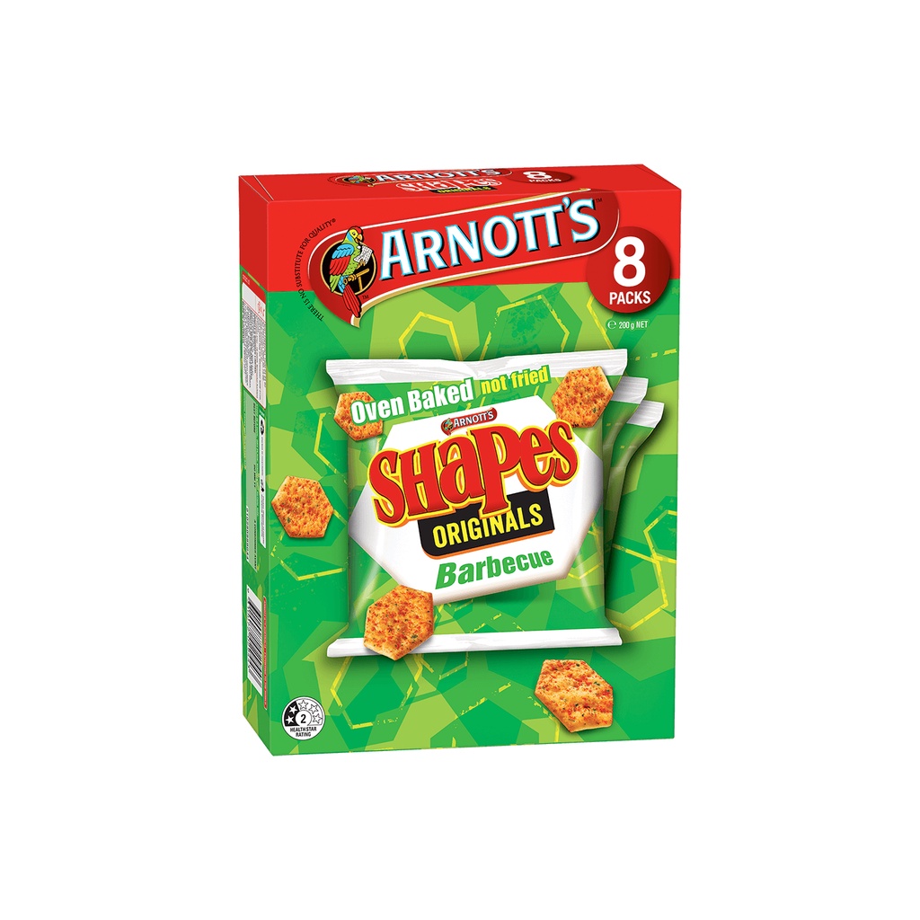 Arnott's Shapes Originals BBQ Multipack 200g [Australia] | Shopee Singapore