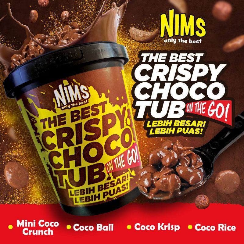 Nims Crispy Choco Tub - Rainbow Mini Crunch 260g | Shopee Singapore