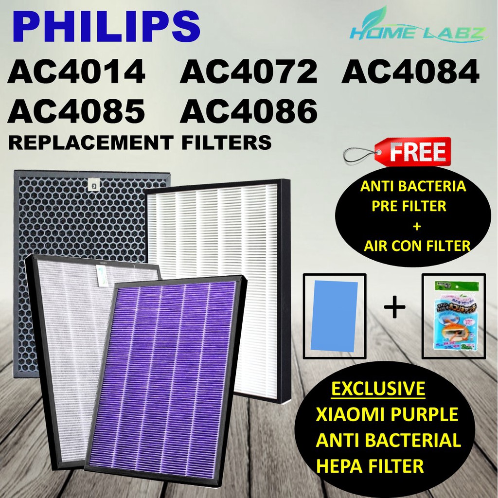 Philips AC4014 AC4072 AC4084 AC4085 AC4086 Compatible Filters- Homelabz ...