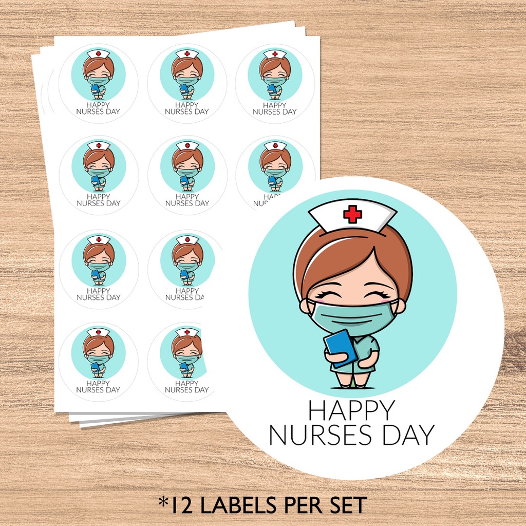 Happy Nurses Day Labels, Stickers Labels, Appreciation Day, Thank You ...