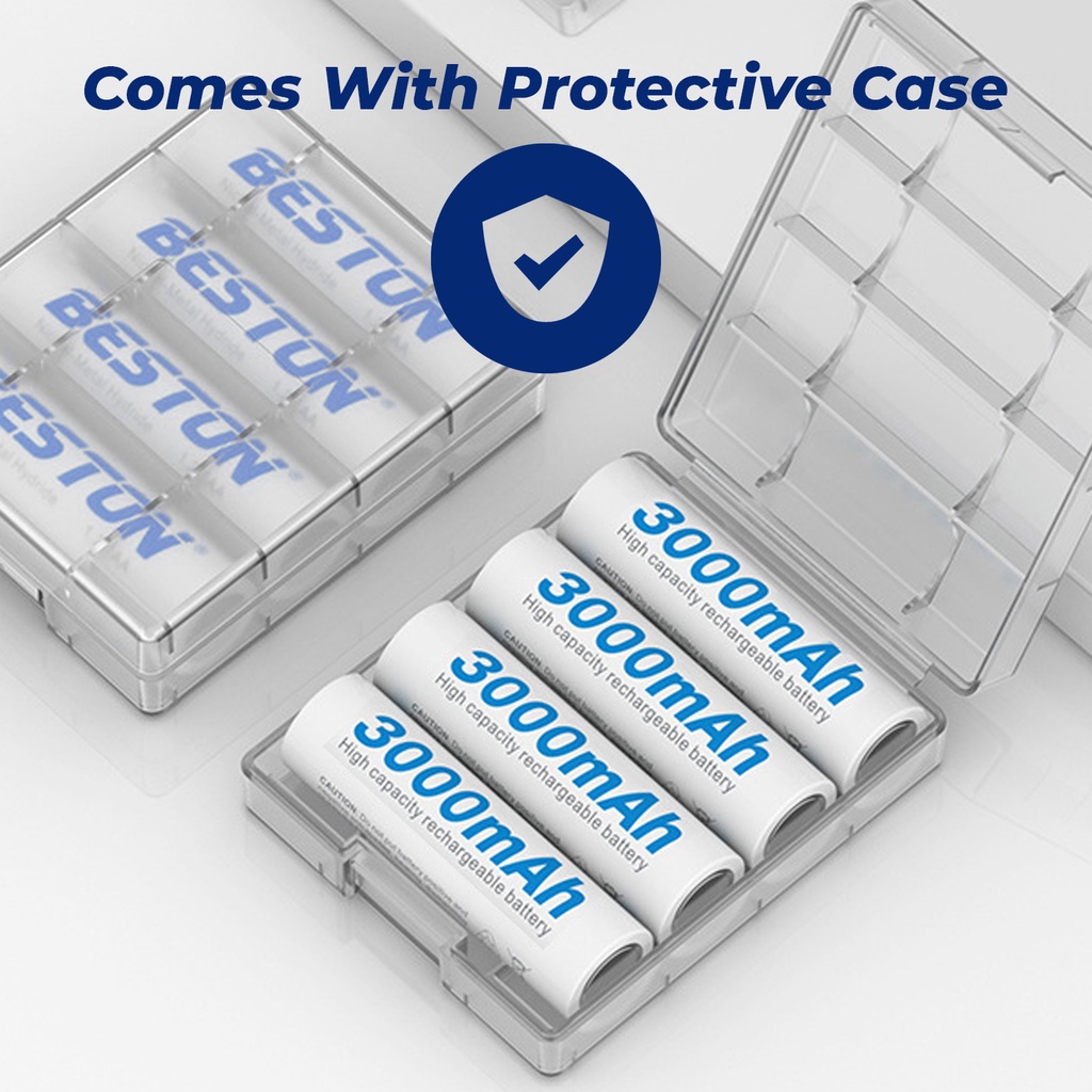 Beston AAA/AA 1100mAH, 3000mAh, 1200mah Ni-MH Rechargeable Battery with ...