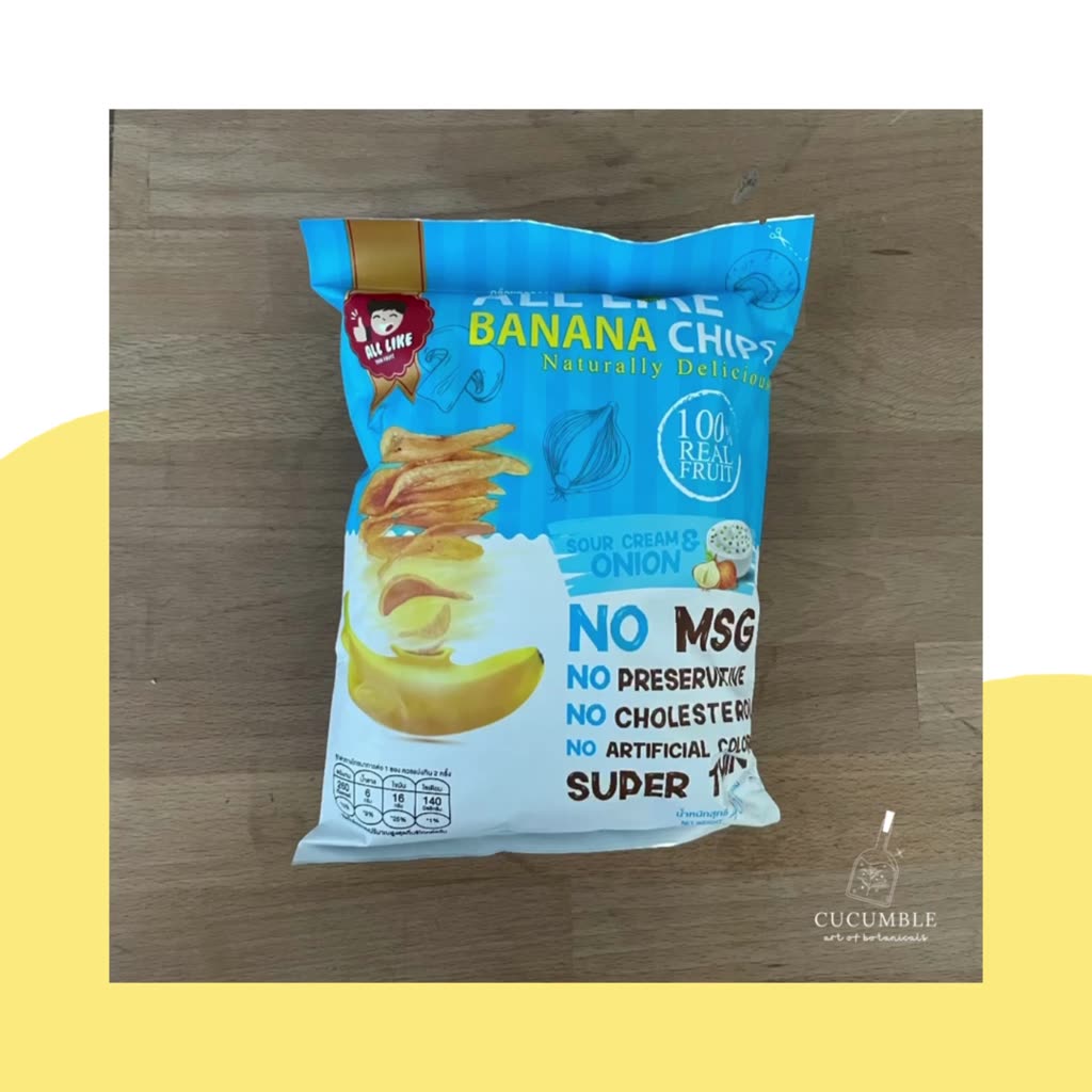 All Like Healthy Banana Chips - 45g (Halal) Thai BKK Snacks | Shopee ...