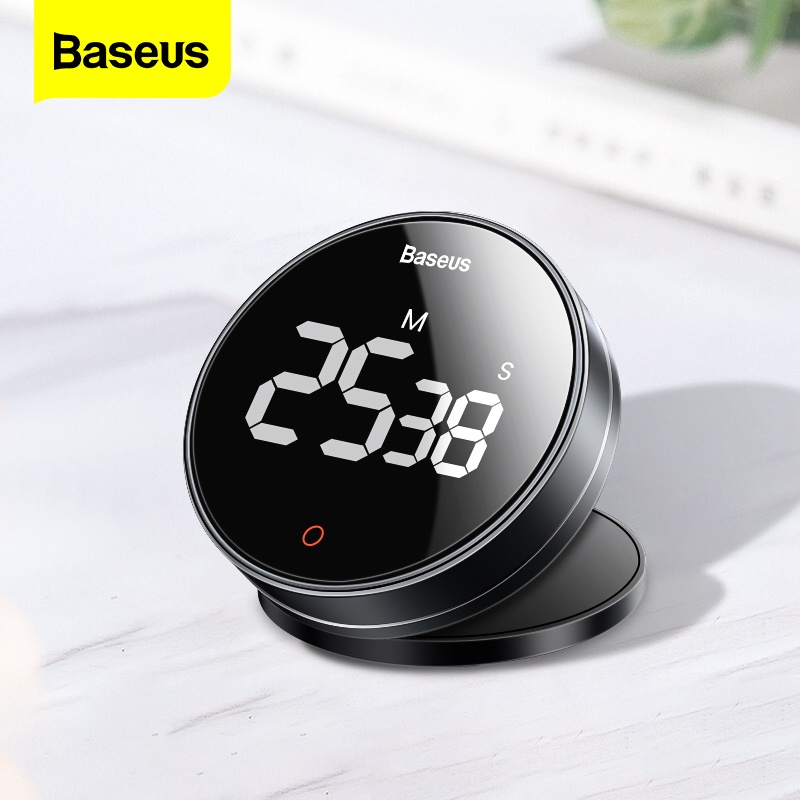 Baseus Magnetic Countdown Alarm Clock Kitchen Timer Manual Digital ...