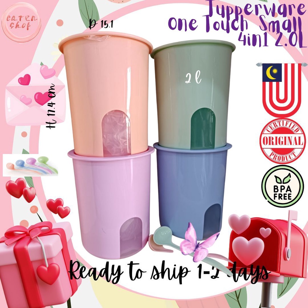 Hadiah Tupperware Wish card Tupperware One Touch Window Canister Small ...