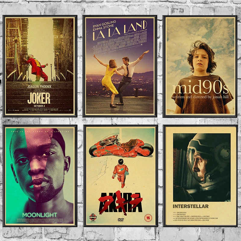 Vintage Classic Movie Joker/Pulp Fiction/Parasite Retro Poster Kraft ...