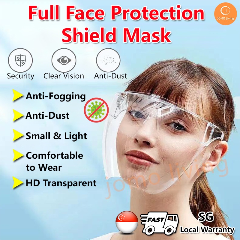 Full Face Protection Shield Mask Acrylic Protective Transparent Anti ...