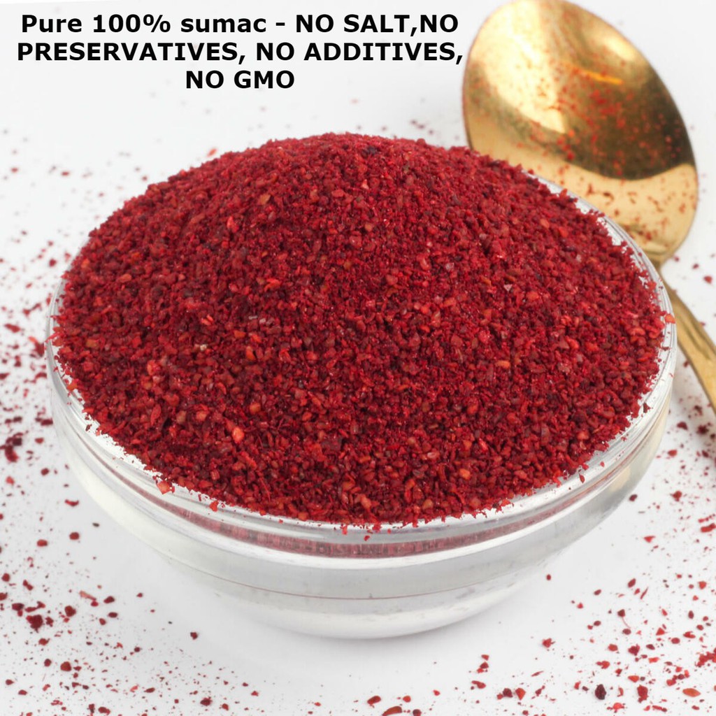 100% PURE SUMAC POWDER (NO ADDIVTIVES , NO PRESERVATIVES, NON GMO ...