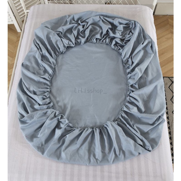 Plain Fitted Bedsheet Set with Pillow case and Bolster case890TC ...