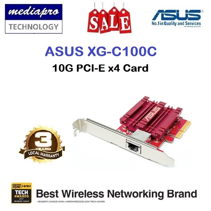 ASUS XG-C100C 10G Base-T PCIe Network Adapter, Compatibility of 5/2.5 ...