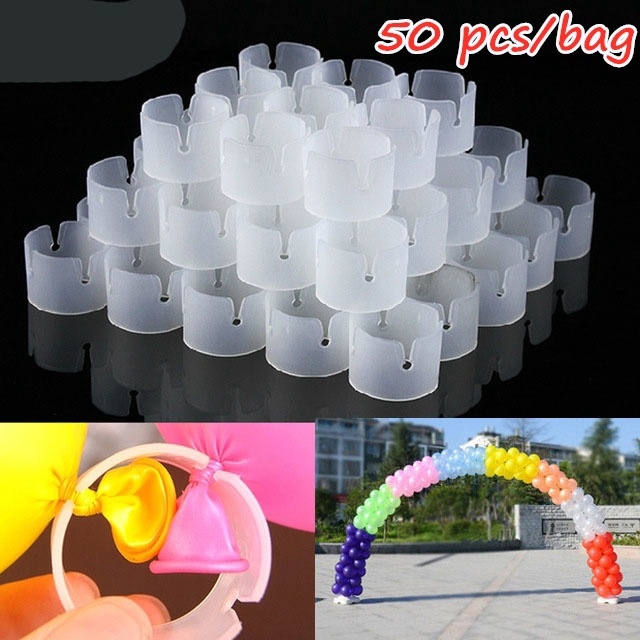 Ready Stock 50pcs Balloons Arch Buckle Balloon Connector Plastic Clip ...