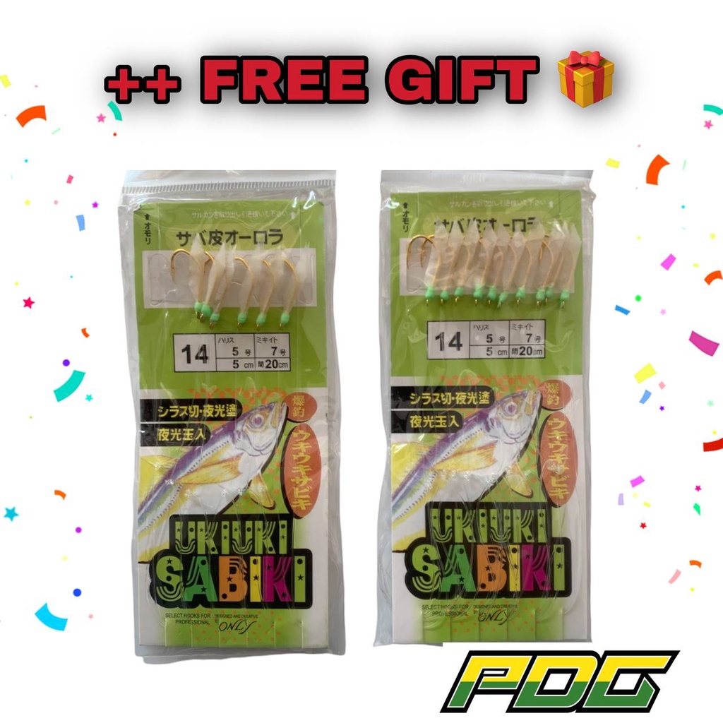 MATA Pdg Apollo 6 & 10 Hooks Uki Sabiki Apollo Fishing Hook Eyes Many ...