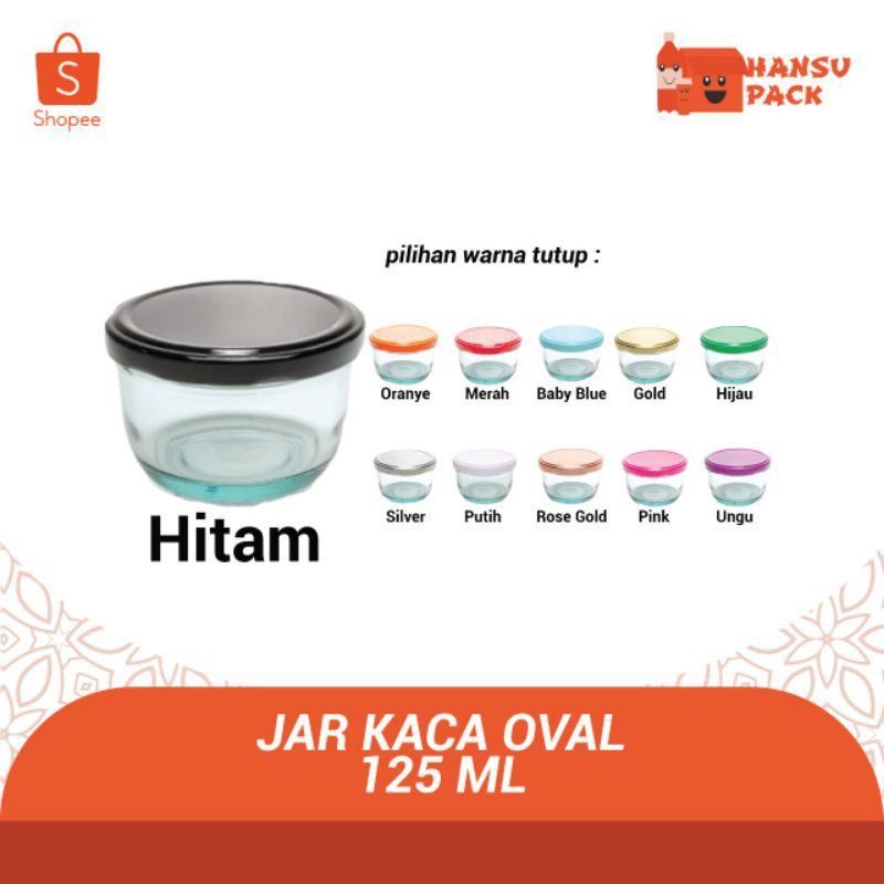 125ml Oval Glass Jar (Clear) | Shopee Singapore