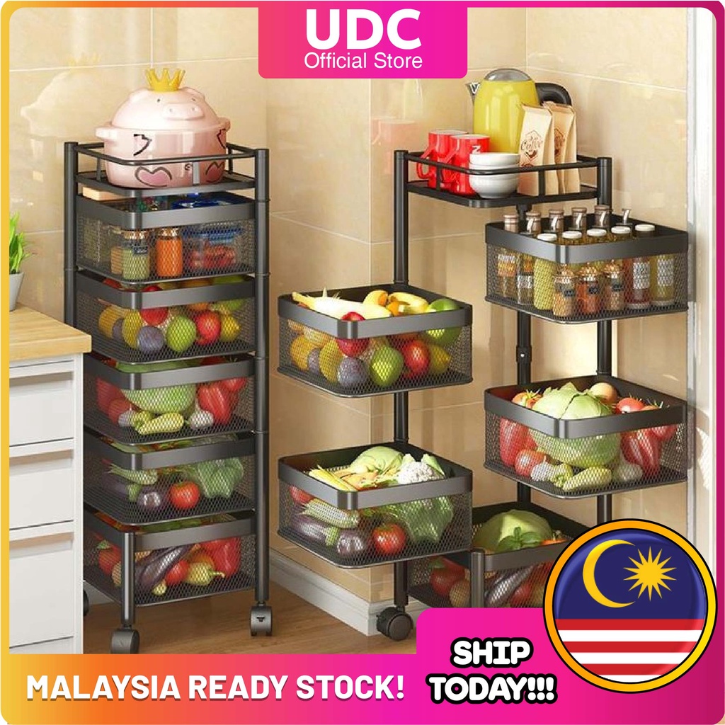 UDC Trolley Onion Rack Vegetable Spice Rack Storage Organizer Kitchen ...