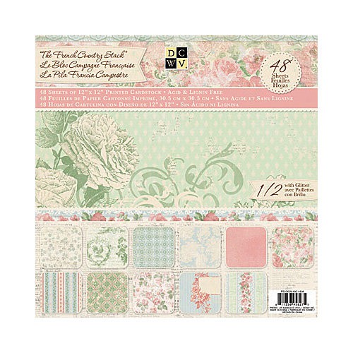 DCWV The French Country Stack With Glitter 12 x 12 Scrapbooking ...