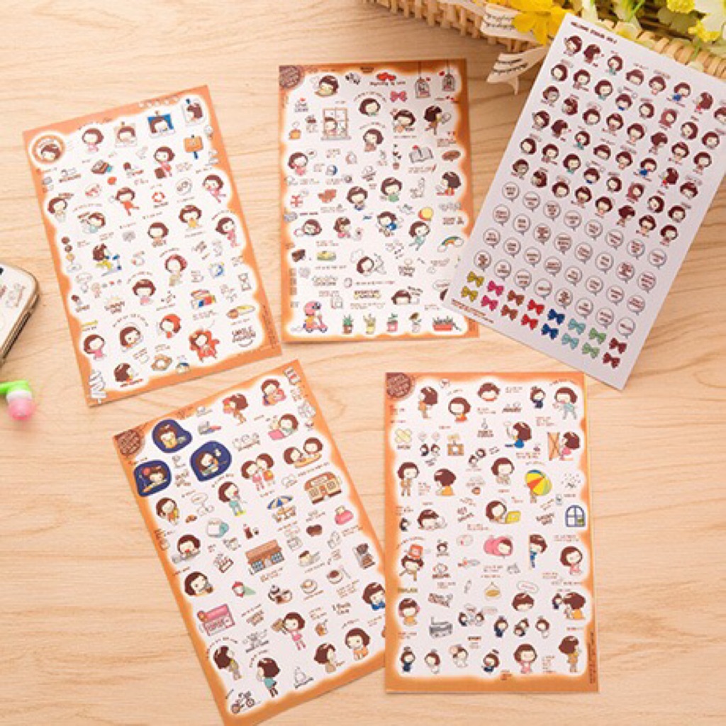 [SG SELLER] [FREE SHIPPING] Calendar Planner Sticker Clear Cute Girl ...